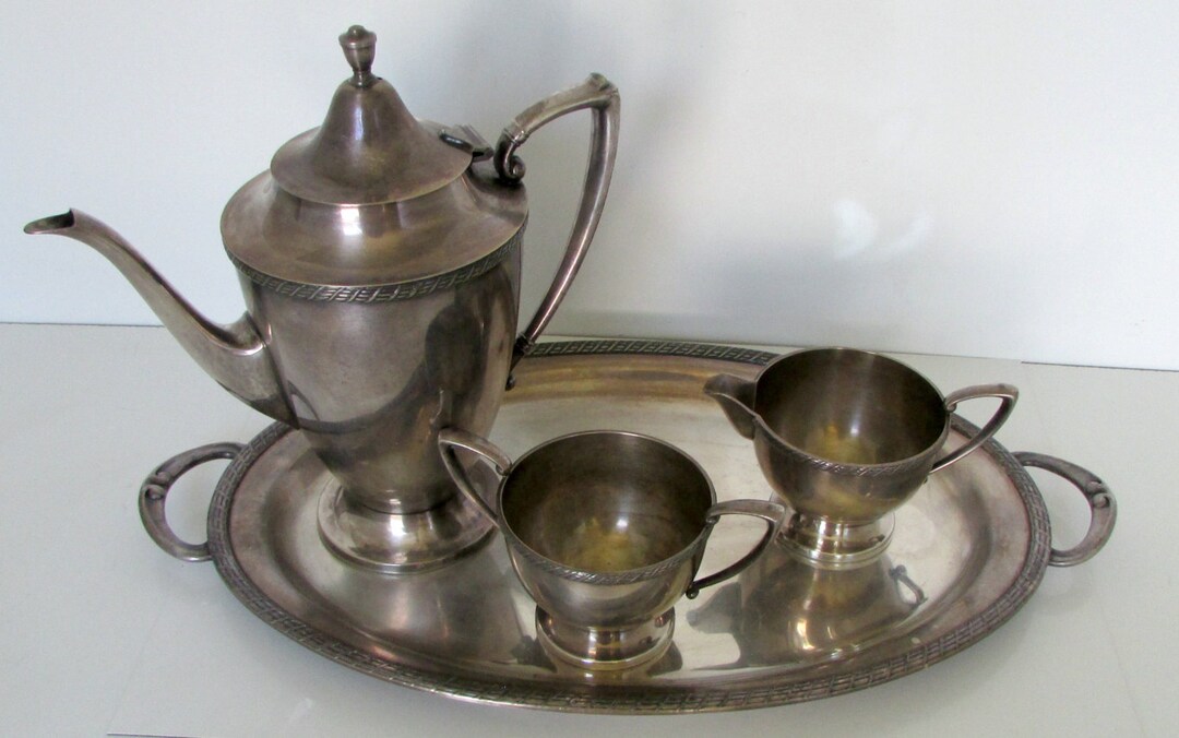 Vintage Coffee Server Art Deco Silver Plate Coffee Server With Creamer ...
