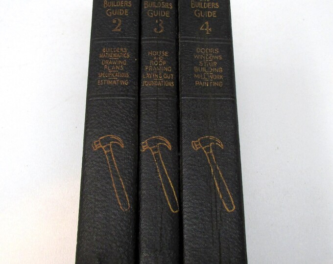 Audels Carpenters and Builders Guide Set of 3 Vintage Books Industrial ...