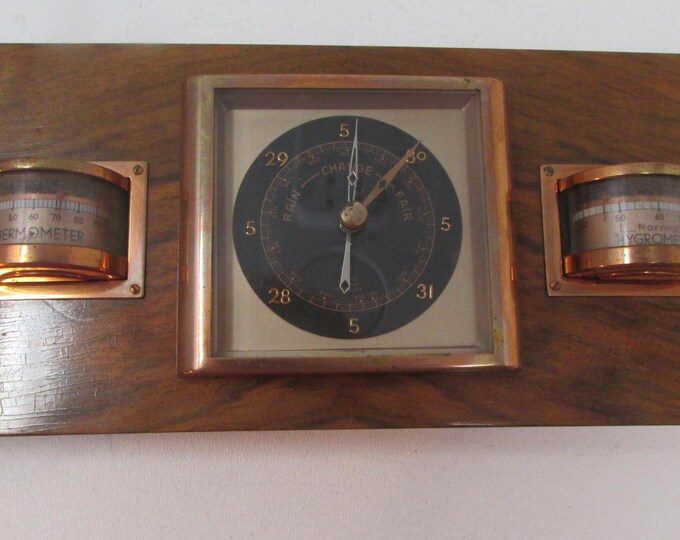 Vintage Barometer, Desktop Brass, Made by Endura, 1970s - Etsy