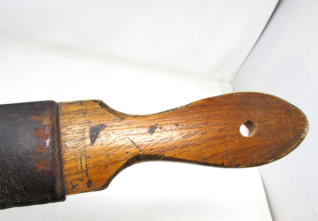 Vintage Barber Shop Leather and Wood Razor Strop 200 Year Old Antique ...