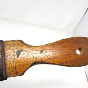 Vintage Barber Shop Leather and Wood Razor Strop 200 Year Old Antique ...