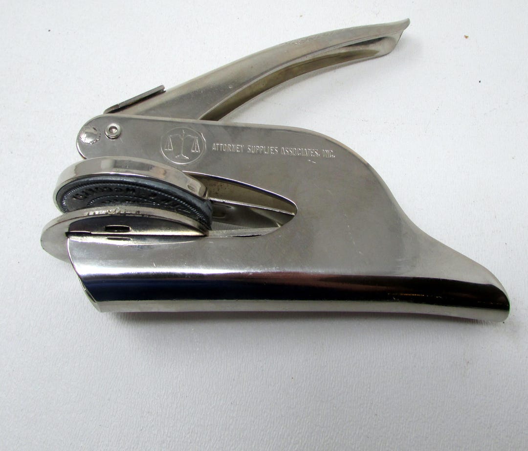 Vintage Notary Seal Embosser – Attorney Supplies Associates Inc. Stamp ...