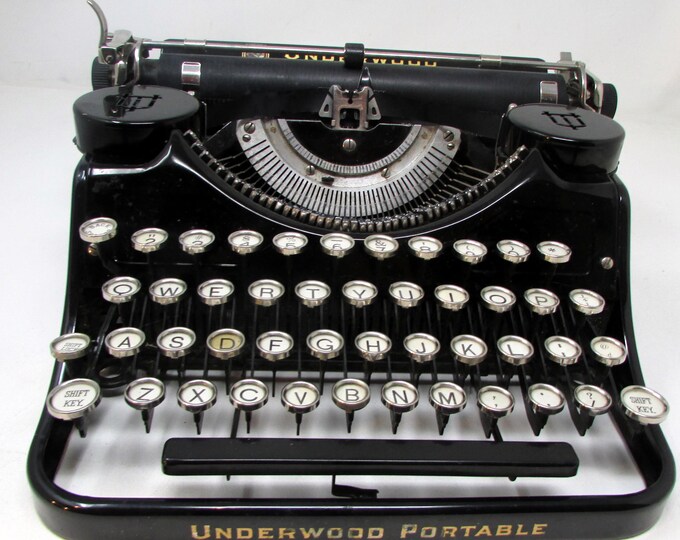 Antique Underwood Portable Standard Four Bank Keyboard Typewriter With ...