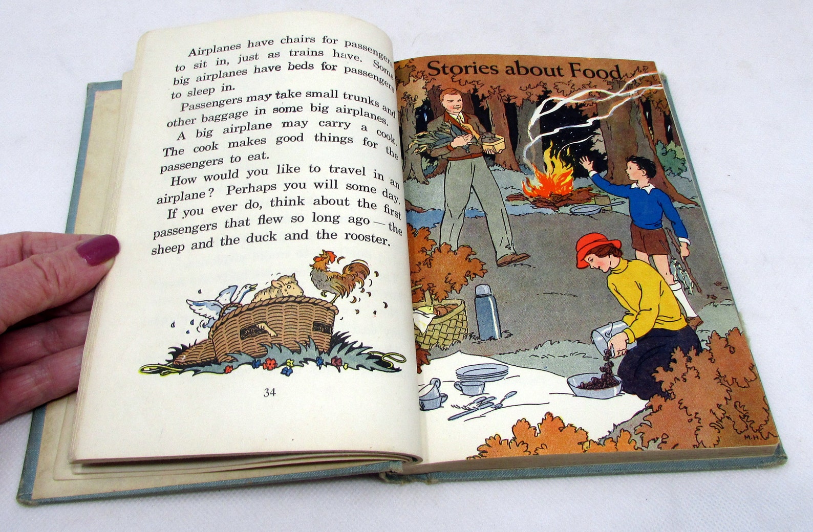 Vintage 1940s School Book Reader round About You - Etsy