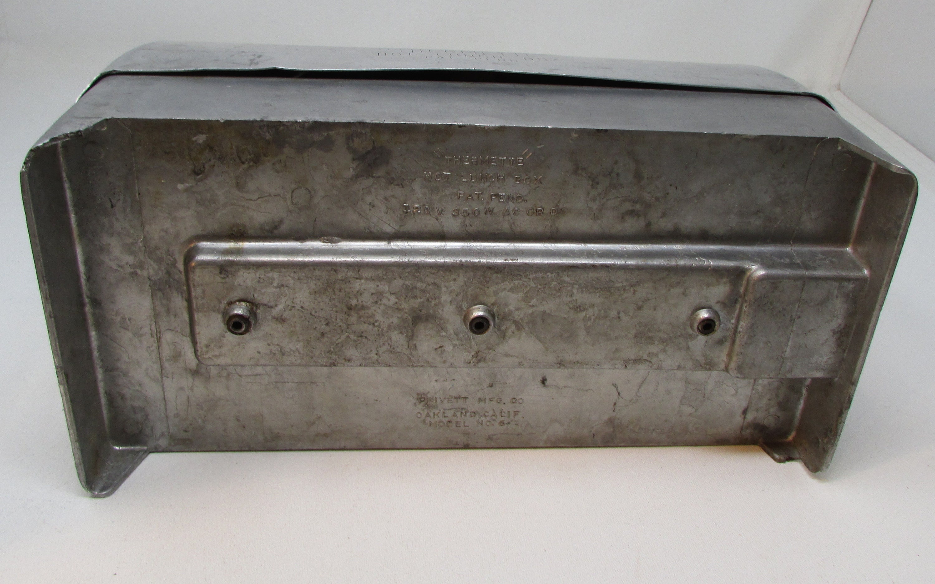 Vintage Lunch Box Heated 1940s Aluminum Industrial Design Object ...
