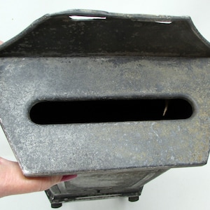 Vintage Black Metal Wall Mount Mail Box Tudor Mailtainer USA Missing ...