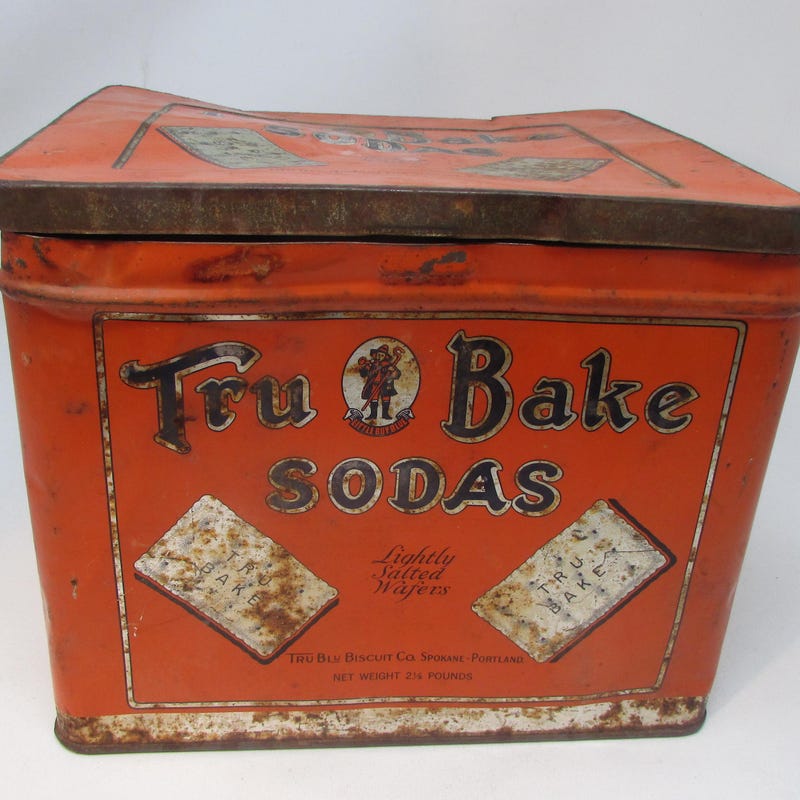 Vintage Cracker Tin - Etsy