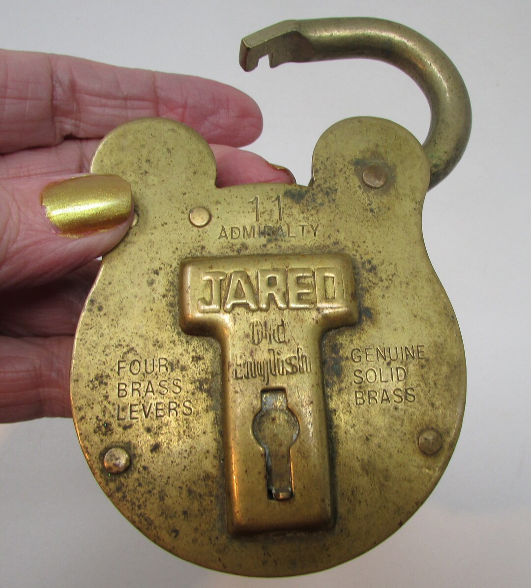 Vintage Brass Jared Padlock 11 Antique Padlock Jas Morgan & Sons Justin ...