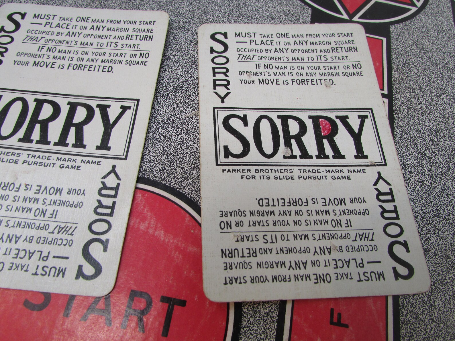 Vintage Board Game 1950s Sorry Game Board Pieces - Etsy