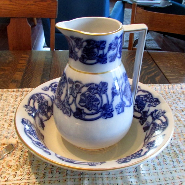 Flow Blue Pitcher - Etsy