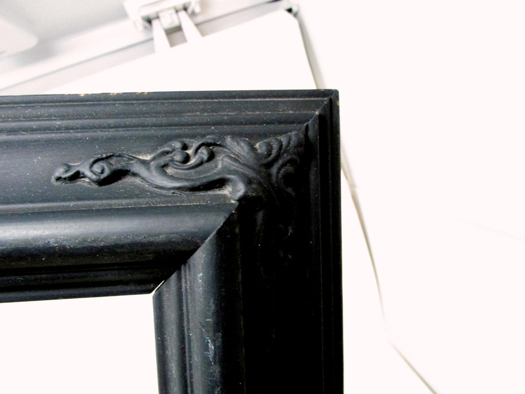 Vintage 1970s Rococo Revival Picture Frames Matching Pair Painted Black ...