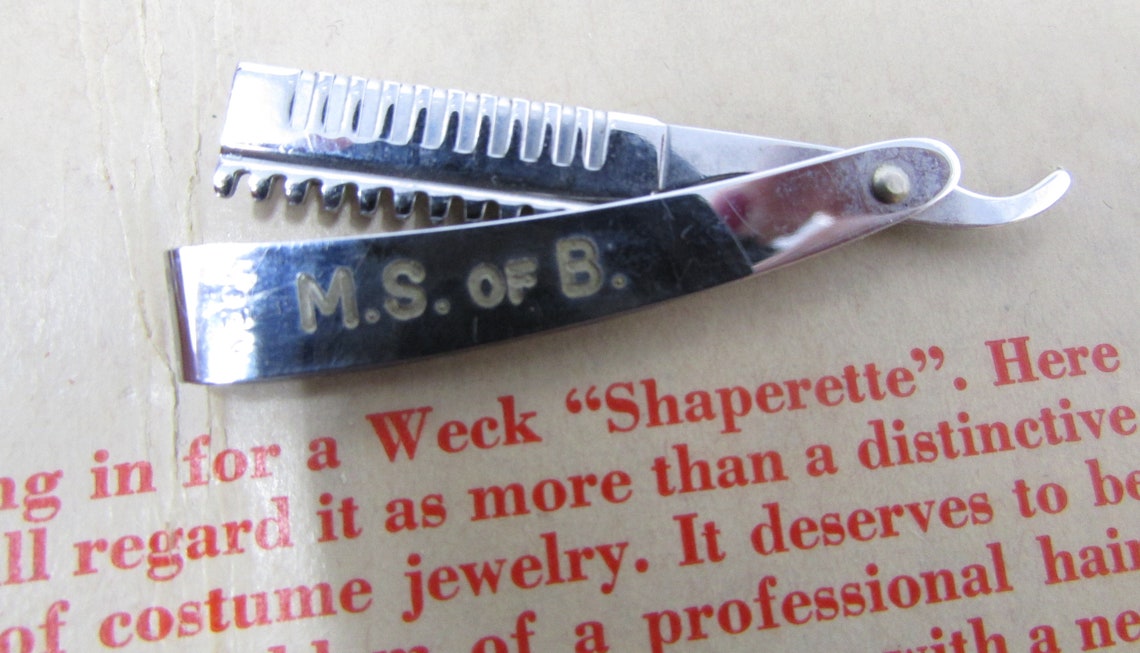 Barber Advertising Vintage Weck Hair Shaper Pin Vintage Ad Pin - Etsy