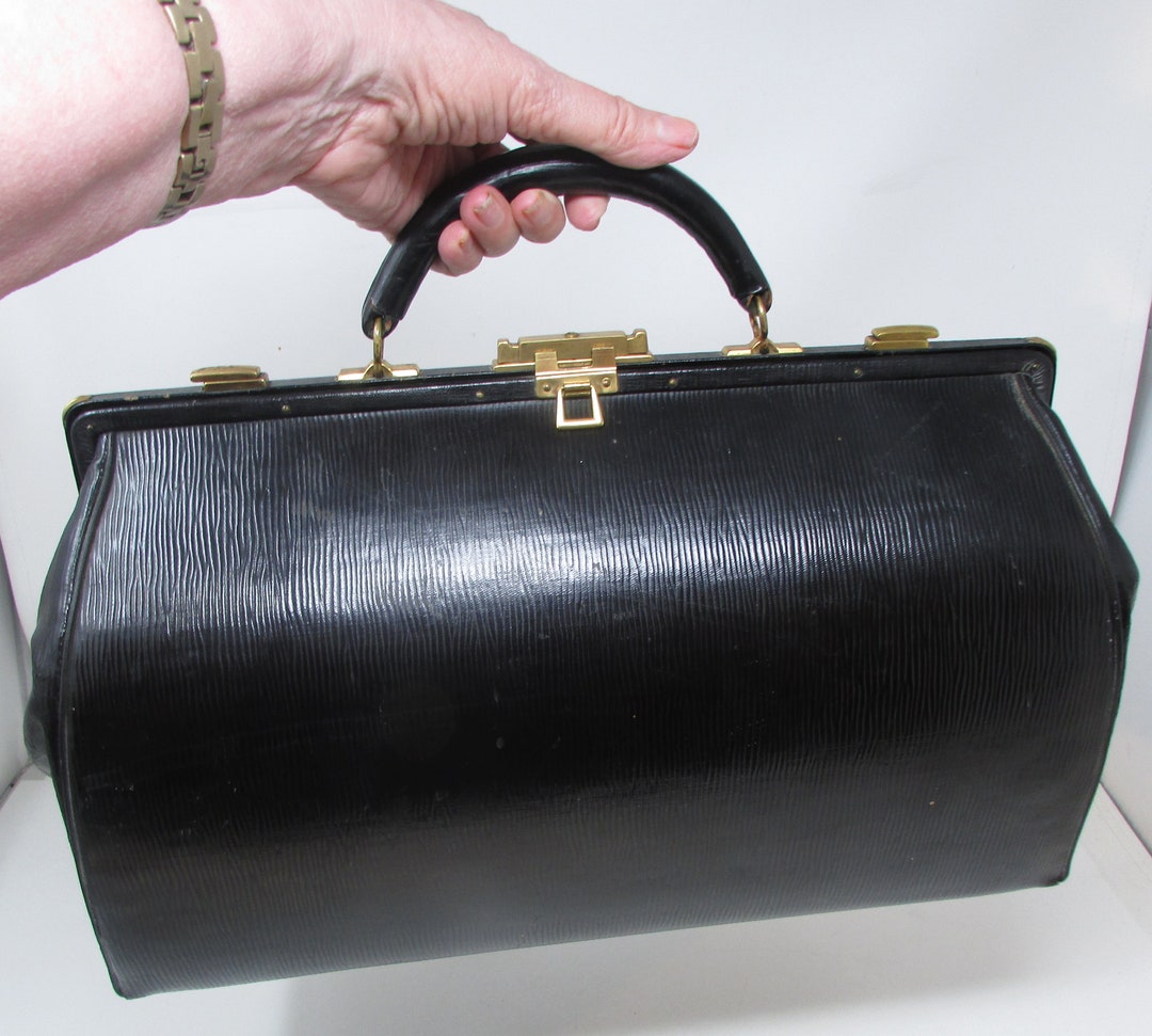 Vintage Doctors Bag Antique Leather Doctors Bag Ladies Doctor Bag ...
