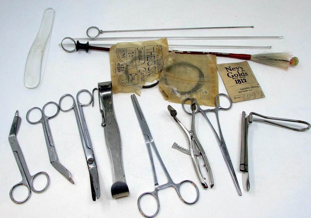 Antique Surgical Instruments 15 Total Vintage Medical 1940 Surgical ...