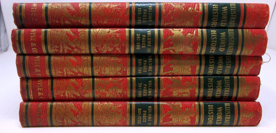 Vintage Encyclopedias Illustrated World History 5 Volumes 1940 ...