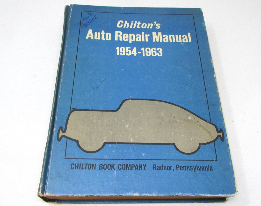 Vintage Chilton's Auto Repair Manual 1954-1963 - Etsy