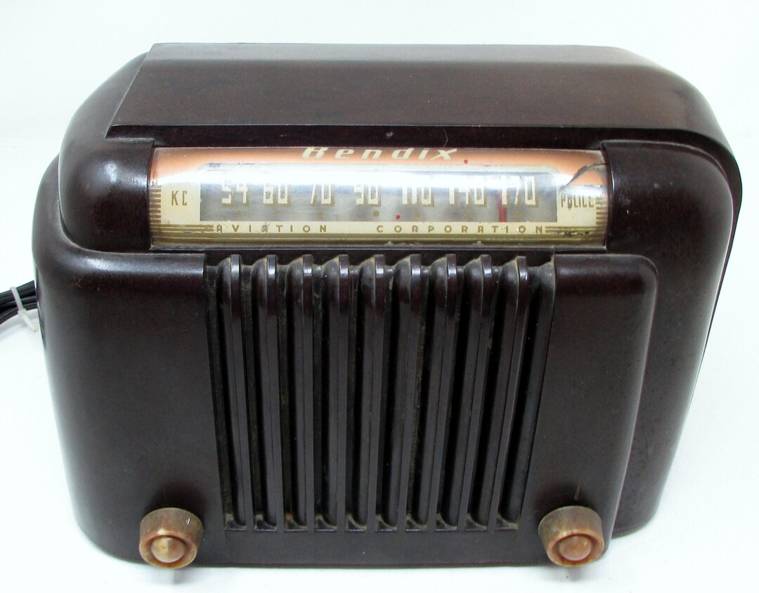 Working Vintage Bendix Tube Radio Model 526A – Bakelite Case – Aviation Corp – Police Band ...