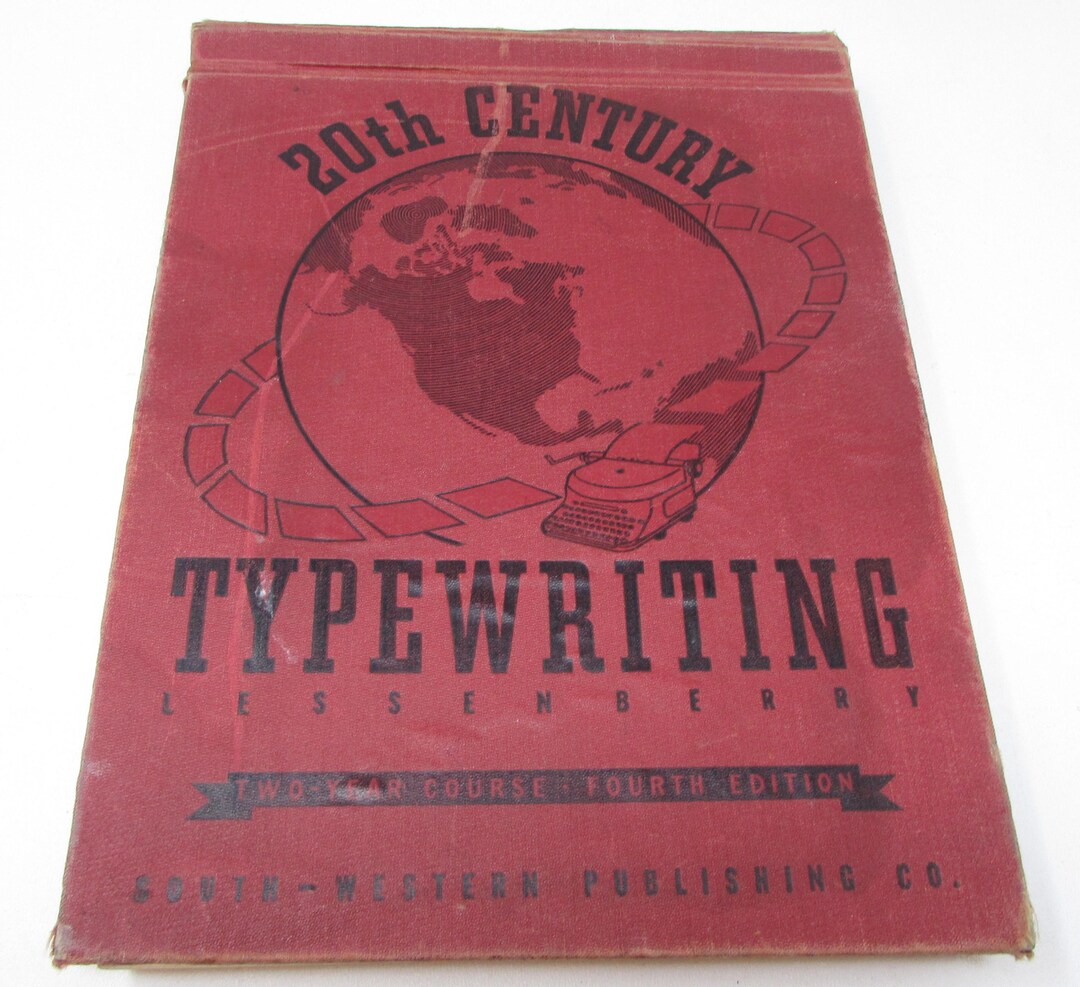 Vintage Typing Book 1942 20th Century Typewriting 4th Edition School ...