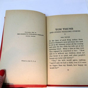 Vintage 1935 Tom Thumb Clifton Johnson Goldsmith Publishing Great ...