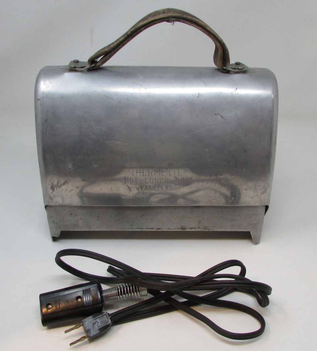 Vintage Lunch Box Heated 1940s Aluminum Industrial Design Object ...