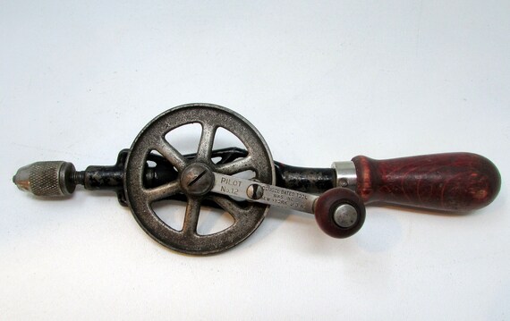 Antique hand crank drill store