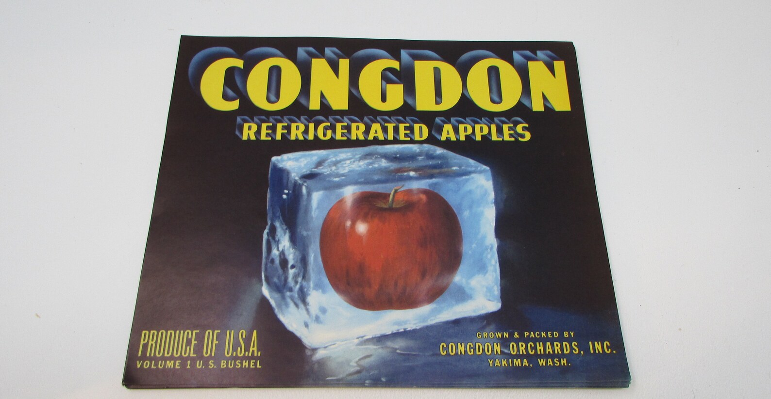 Vintage Apple Box Label Apple Crate Label Congdon Orchards Yakima ...