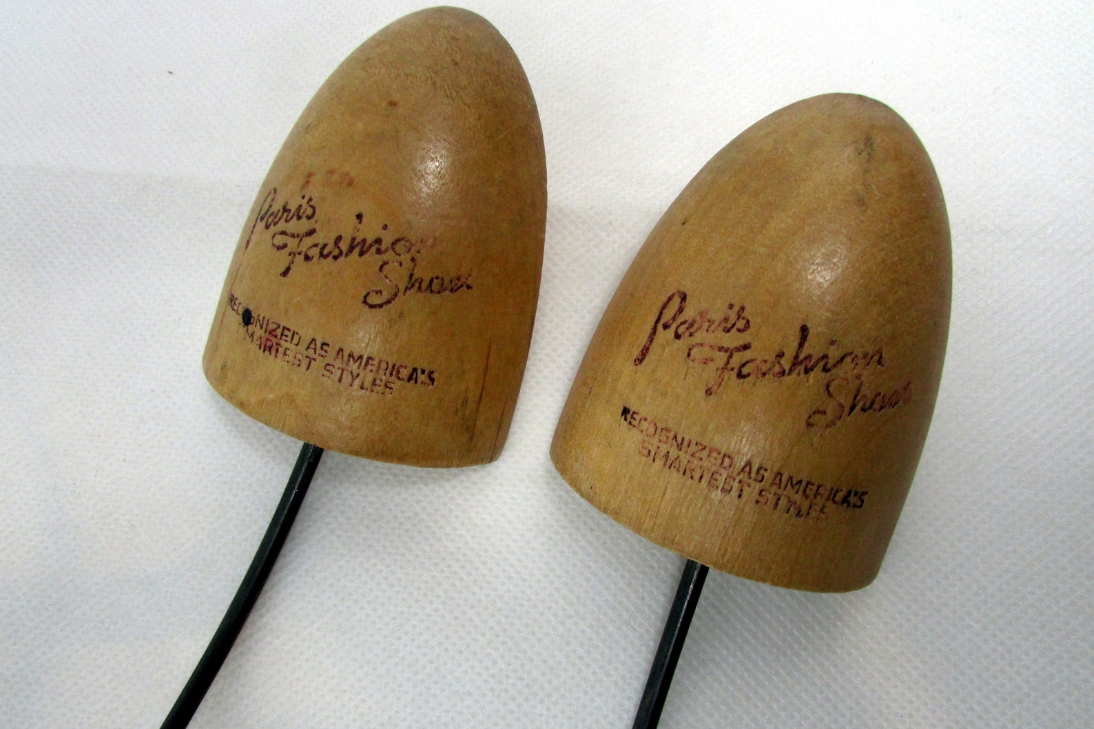 Vintage 1930s Paris Fashion Shoes Shoe Stretchers, Wood & Metal Display ...
