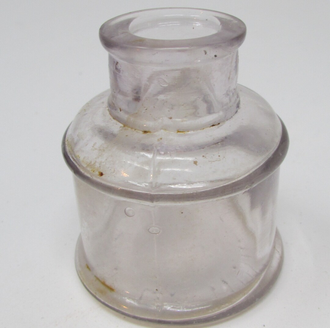 Antique Ink Bottles Purple Glass L. H. Thomas Ink Bottle & Unmarked Air ...