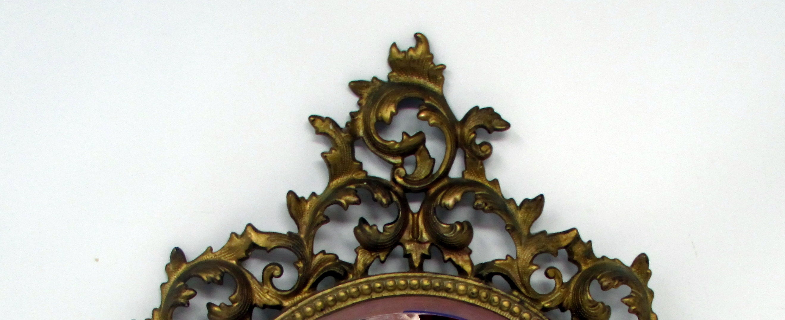 Victorian Cast Iron Standing Vanity Mirror Vintage Round | Etsy