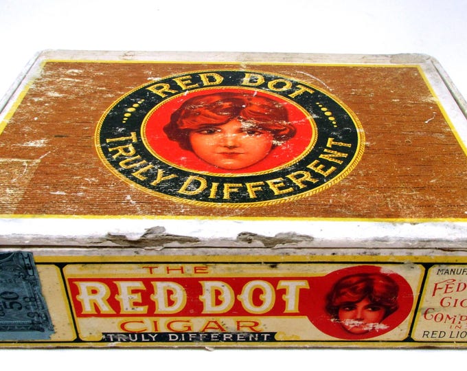 Vintage Cigar Box - 1890s Red Dot Cigar Box Red Dot Truly Different 2 ...