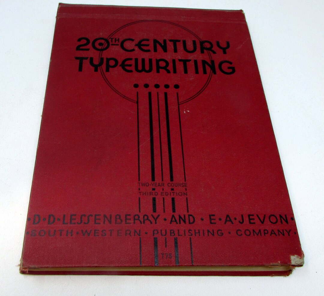1938 Typing Book 20th Century Typewriting 2 Year Course 3rd Edition ...