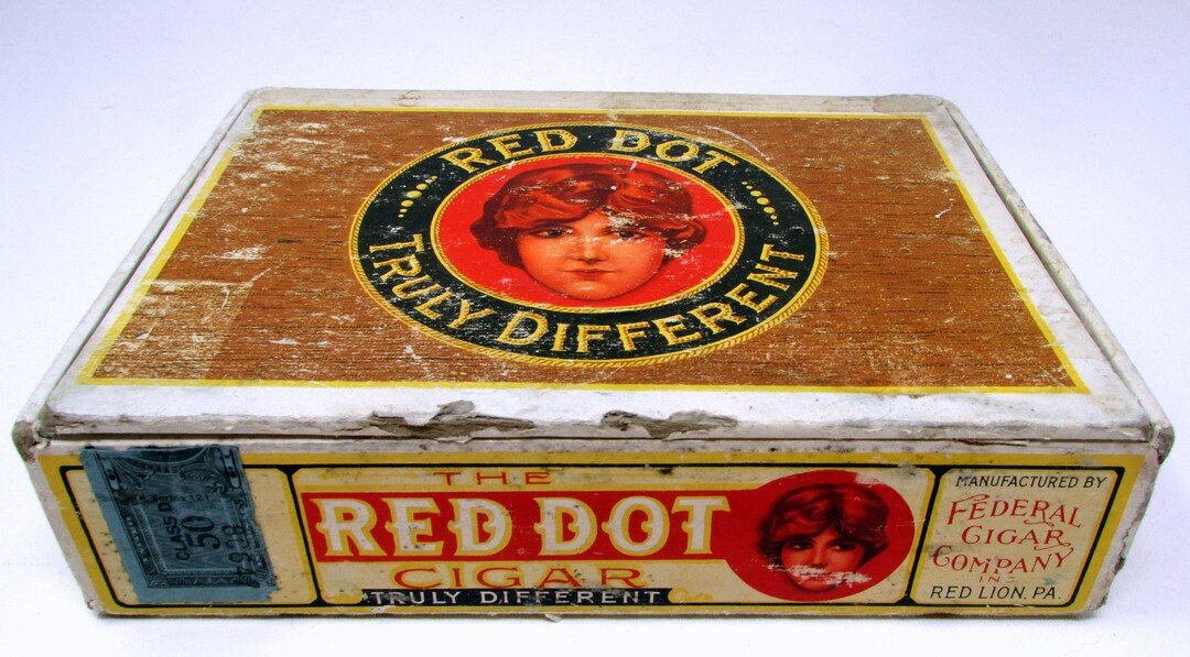 Vintage Cigar Box - 1890s Red Dot Cigar Box Red Dot Truly Different 2 ...