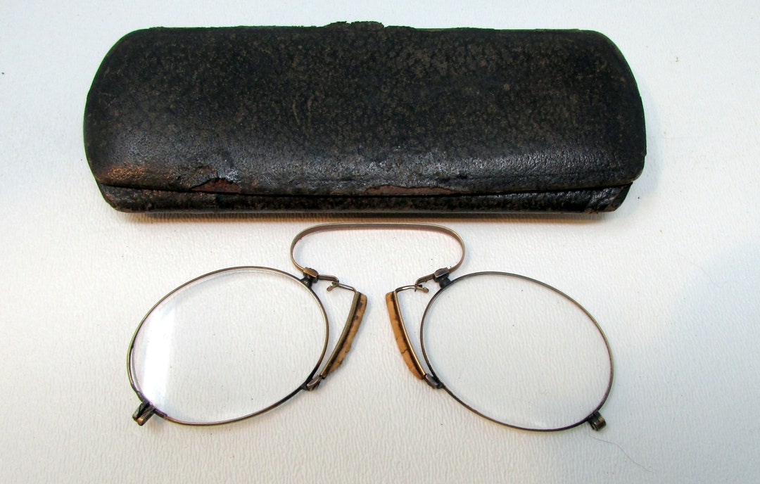 Antique Pince Nez Pinch Nose Eye Glasses Downton Abby Etsy