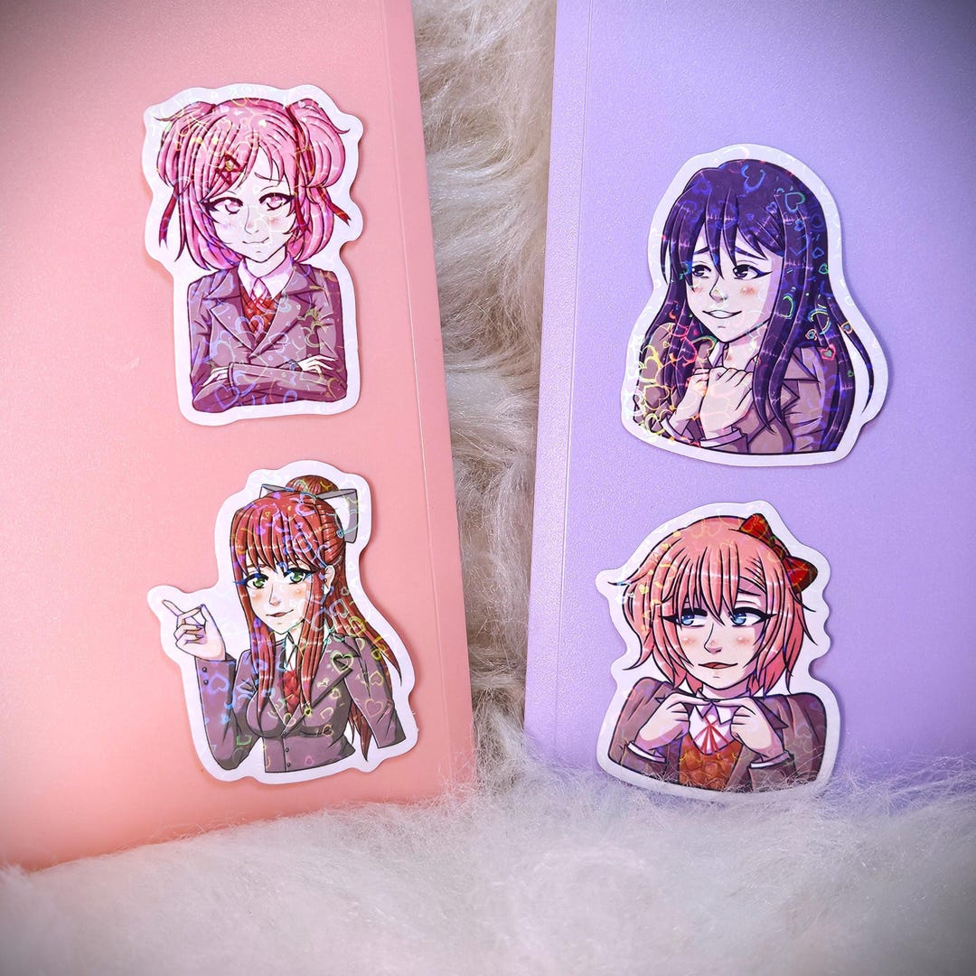 DDLC Sayori, Yuri, Natsuki, & Monika | Disc. Lit Club Girls | Glossy ...
