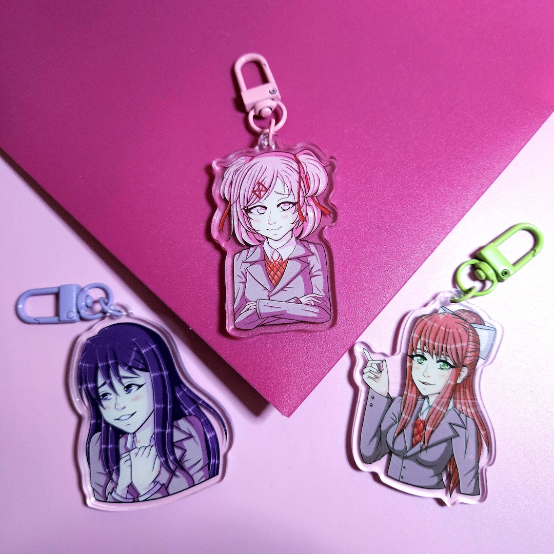 DDLC Sayori, Yuri, Natsuki, & Monika | Disc. Lit Club Girls | 2.5-inch ...