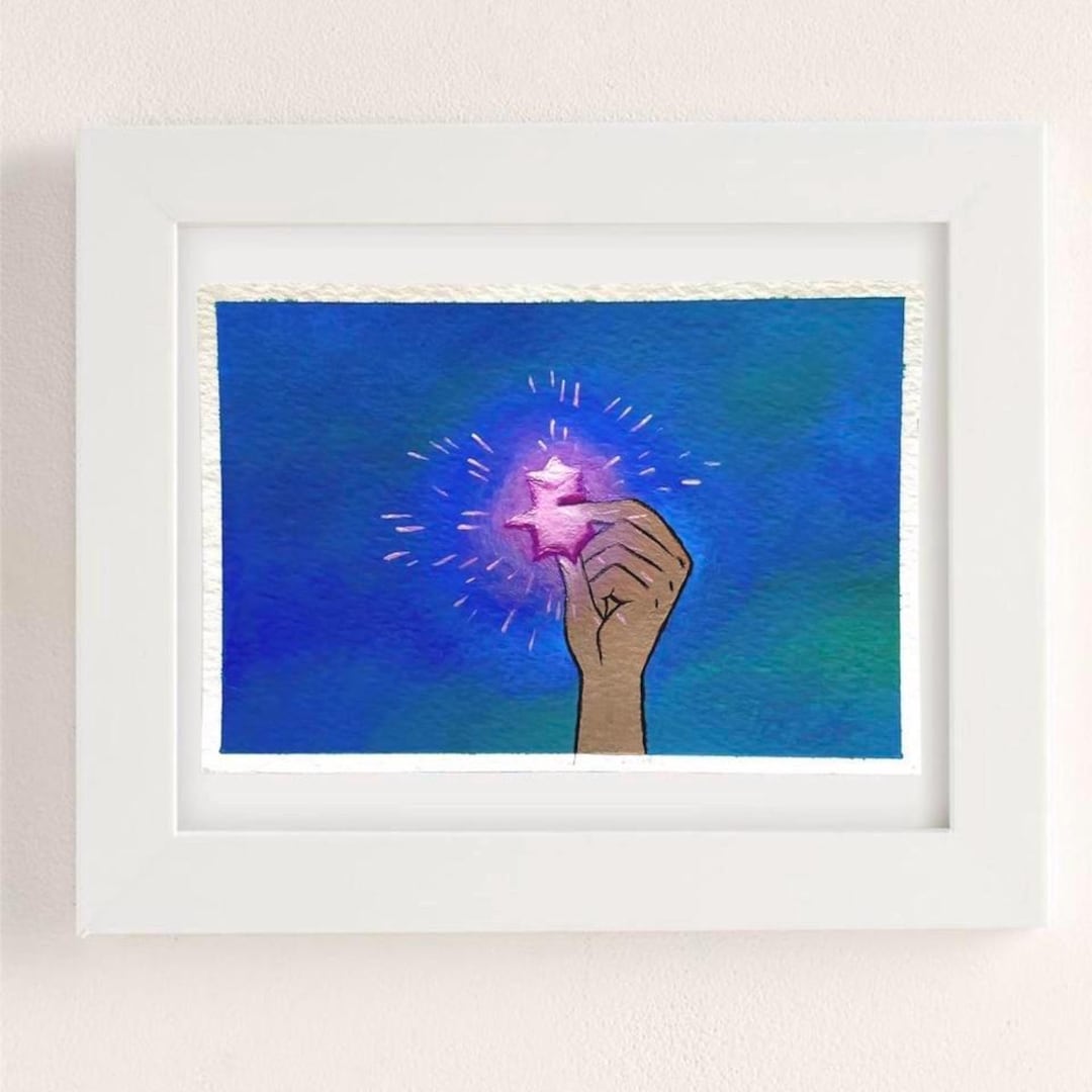 Jem and the Holograms Mini Acrylic Painting, Original Painting on Paper ...
