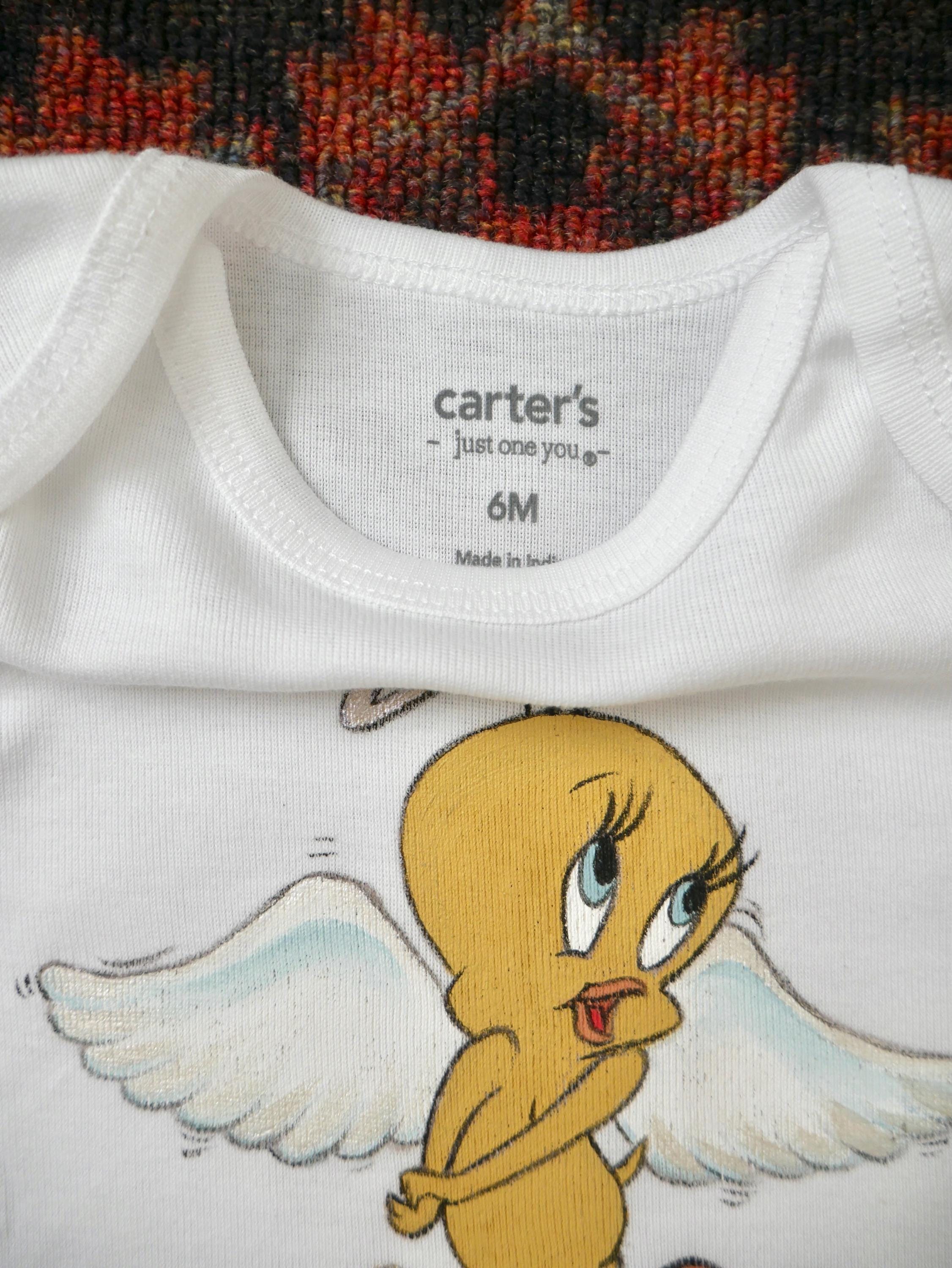 Hand Painted Tweety Bird Baby Onesie, Baby Bodysuit, Baby Gifts ...