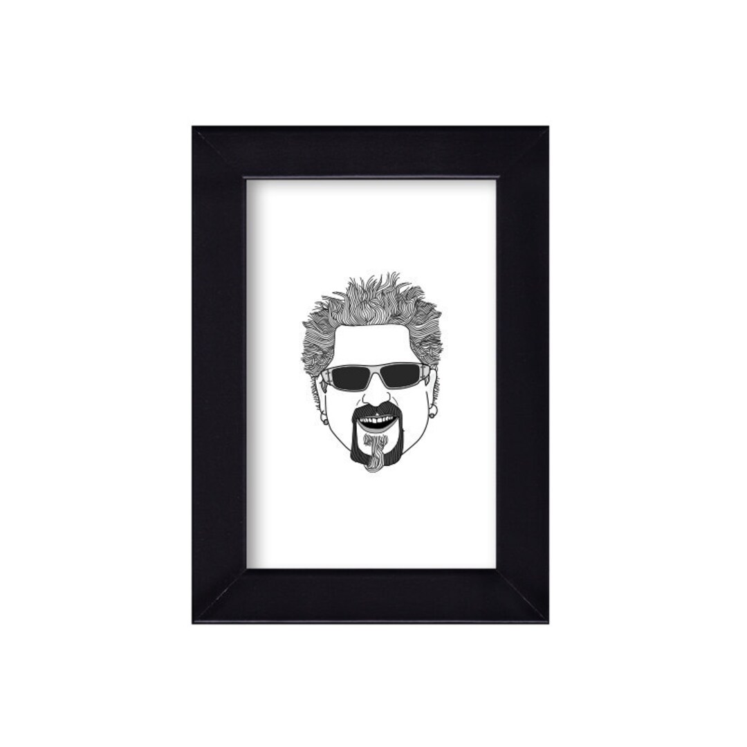4 X 6 Guy Fieri / Food Network Portrait - Etsy