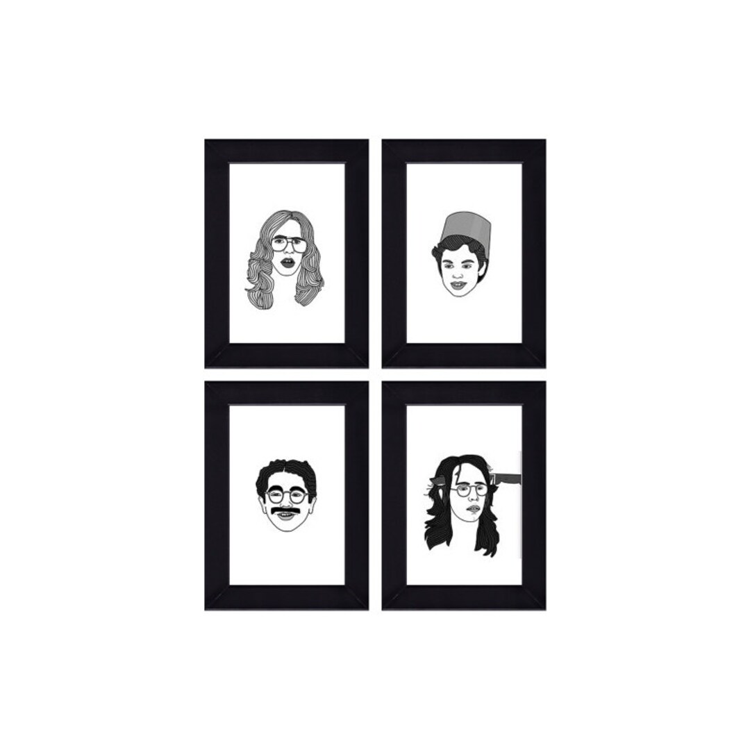 Set of 4 - 4 X 6 Framed Freaks and Geeks Halloween Prints - Bill ...