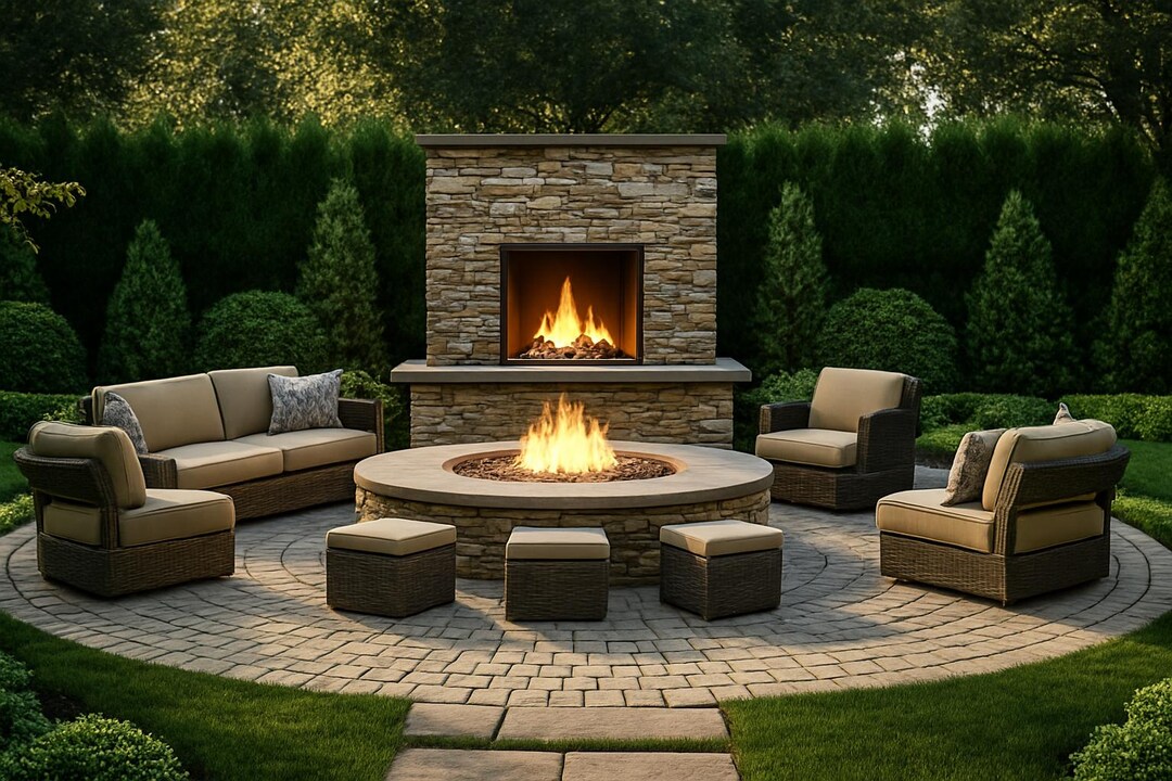 DIY Patio Plan With Fire Pit – Printable PDF Blueprint & Step-by-step ...
