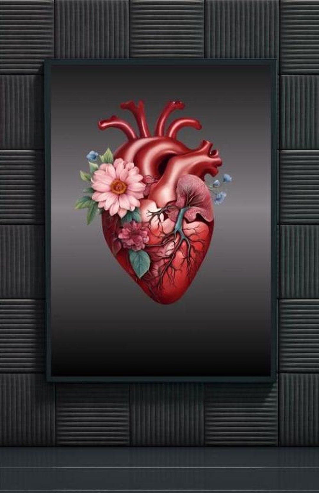Anatomy Heart Wall Art | Detailed Heart Anatomy Print | Unique Medical ...