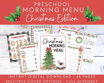 Apple Morning Menu Pages | Preschool Morning Menu | Homeschool Morning ...