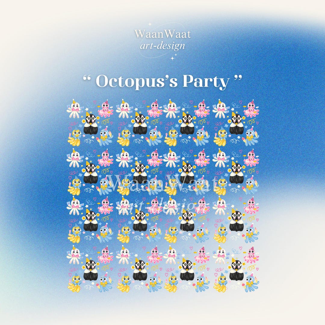 Octopus’ Party:singing, Gamer, Letter, Food-lover and Staring’s Octopus ...