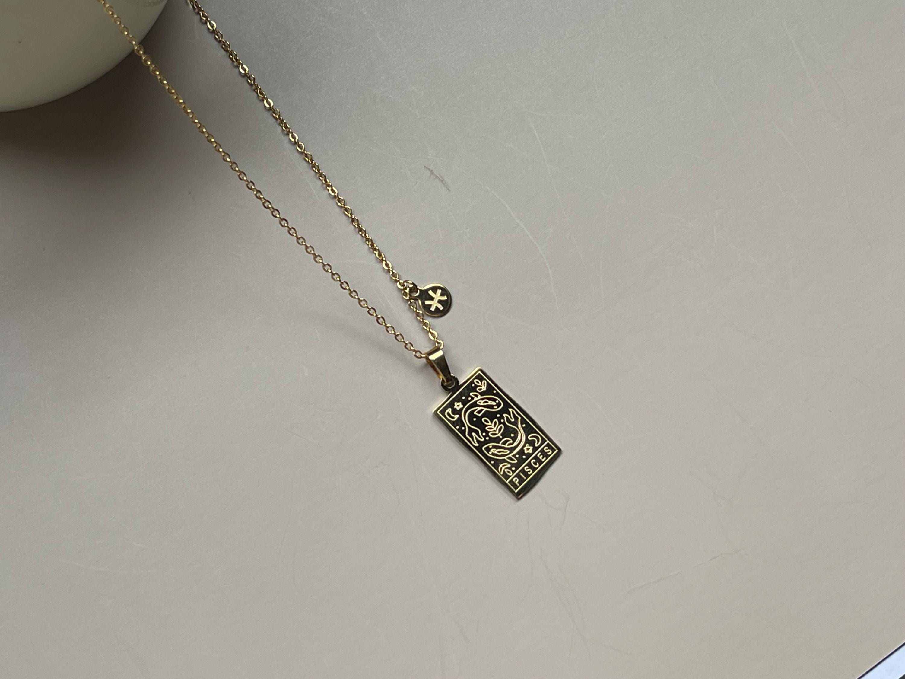 Zodiac Necklace, Custom Astrology Necklace for Women, Minimalist ...