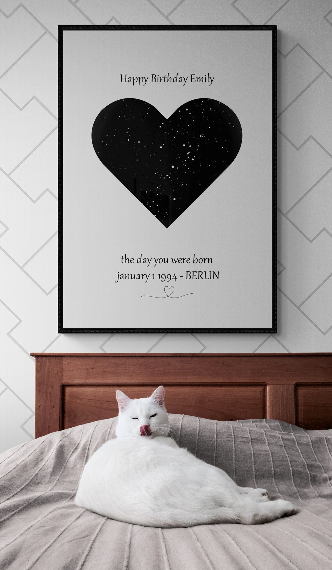 Custom Star Map Print With Heart Shape,wedding Gift for Lovers ...