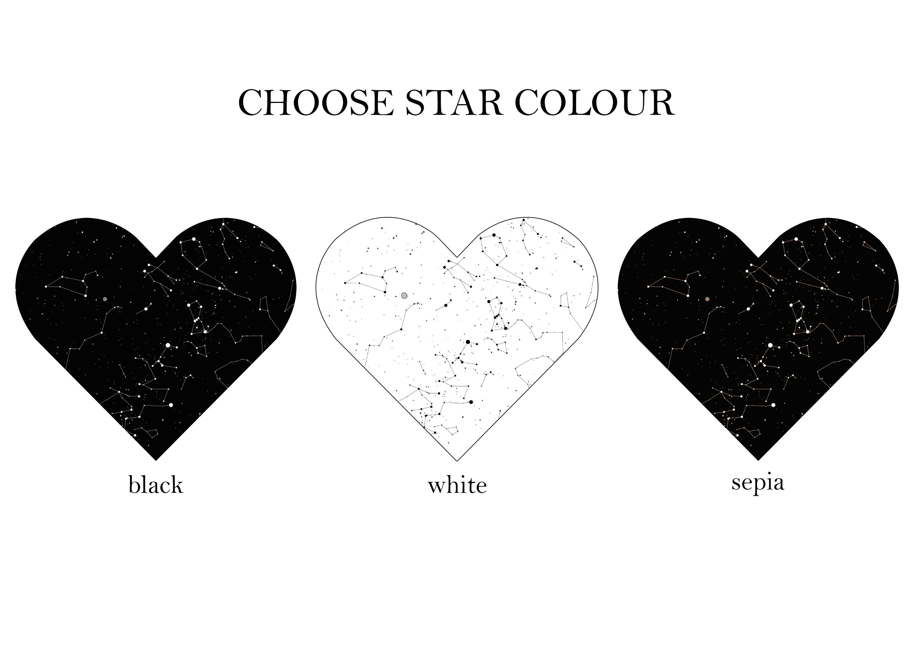 Custom Star Map Print With Heart Shape,wedding Gift for Lovers ...