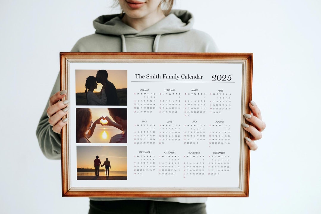 Custom 2025 Digital Printable Calendar With Personalized Photos-gift ...