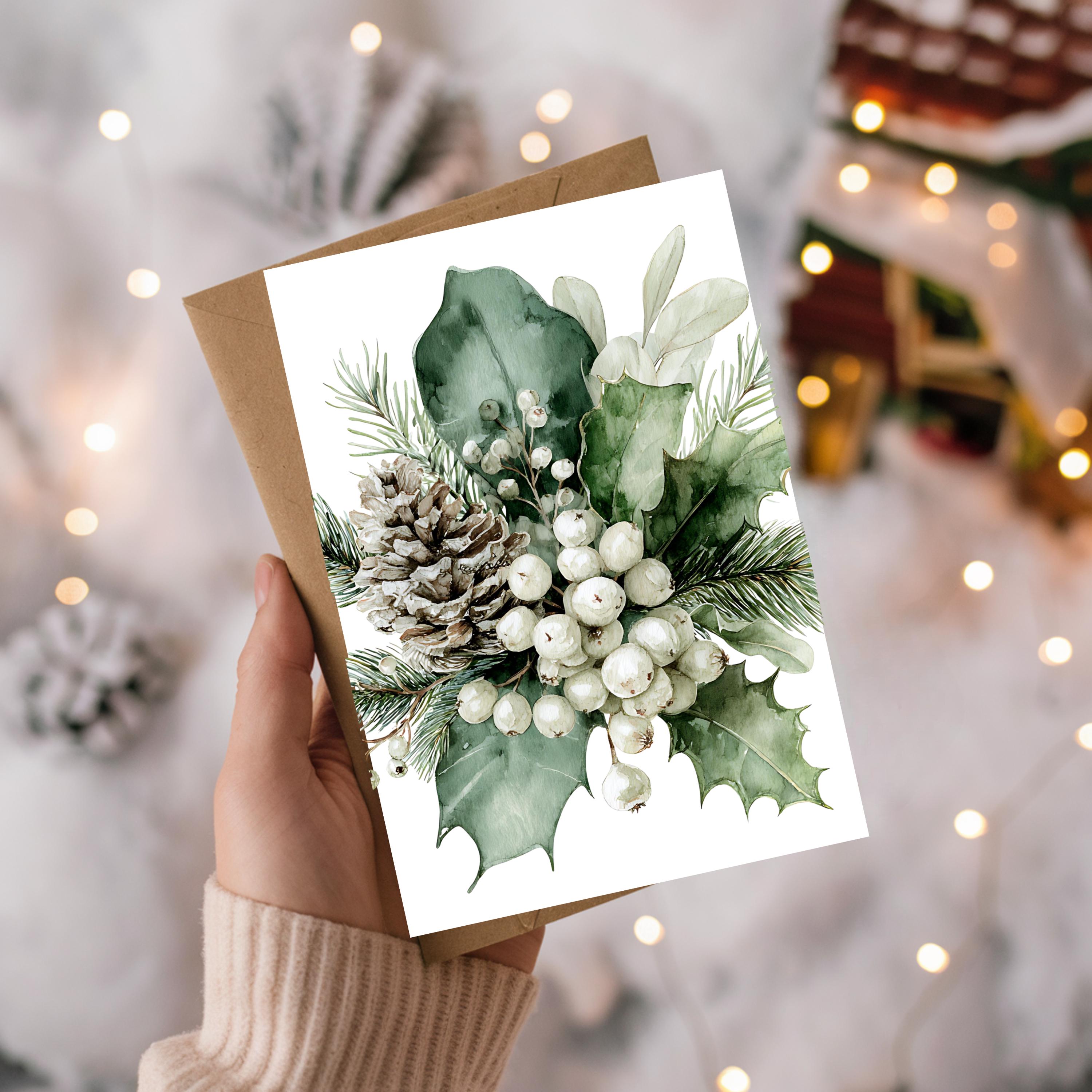 Christmas Card Set 'green Christmas' | 6 Designs | Xmas Card ...