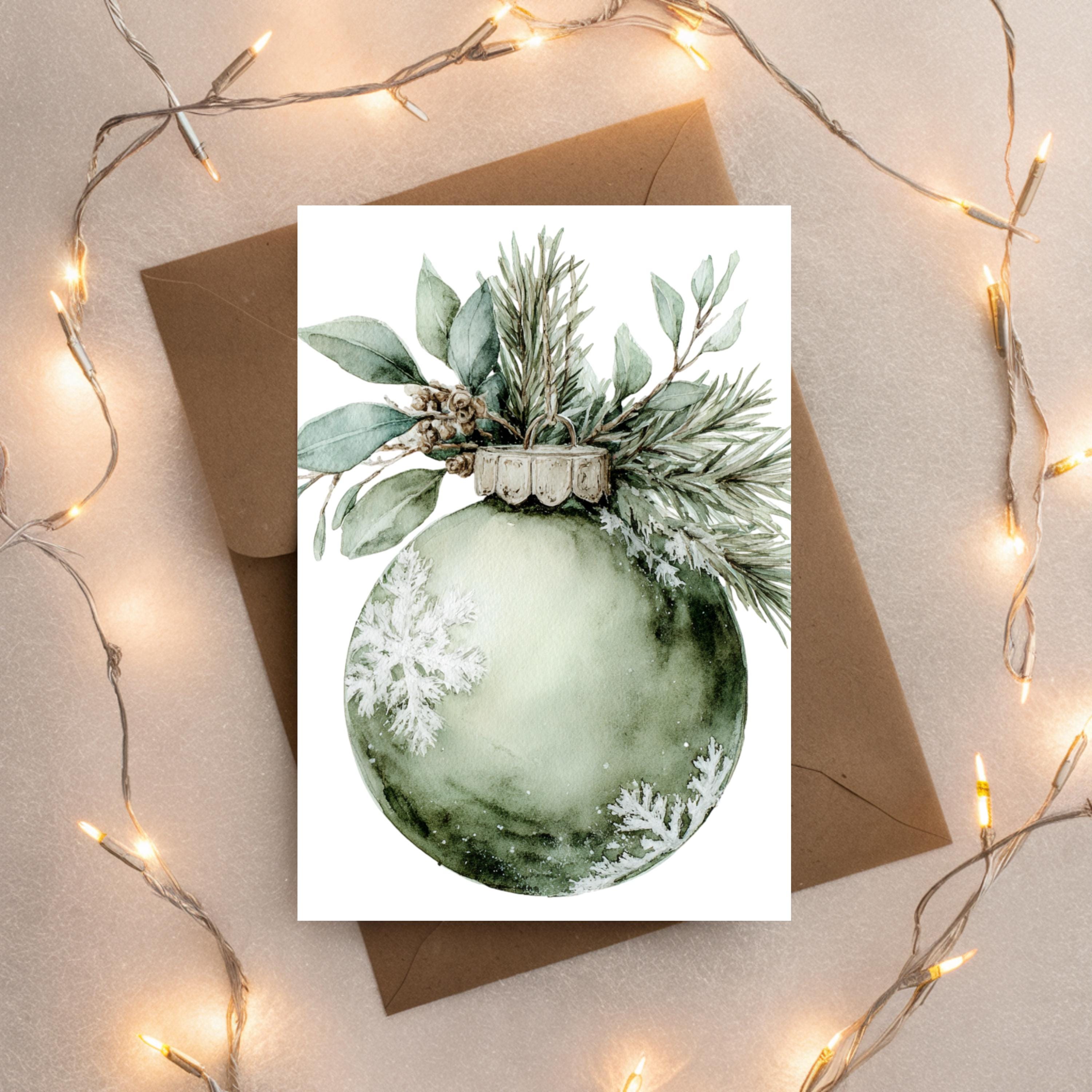 Christmas Card Set 'green Christmas' | 6 Designs | Xmas Card ...