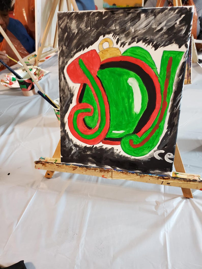 Paint Kit Joyful Christmas Oniment for the Tree / Festive Holiday Craft ...